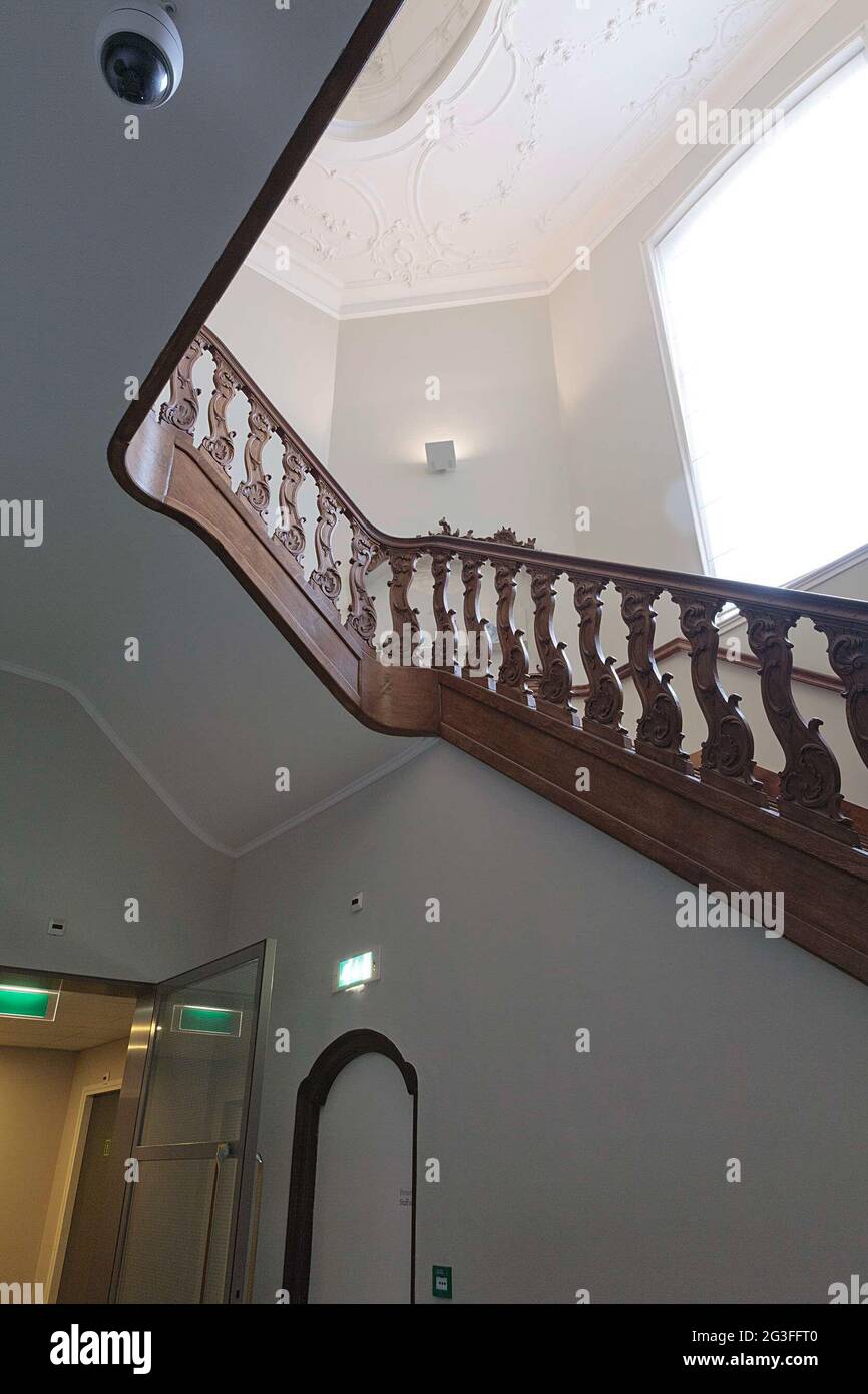 Rotterdam stairs with a view of processed ceiling in the Philpsvlege ...
