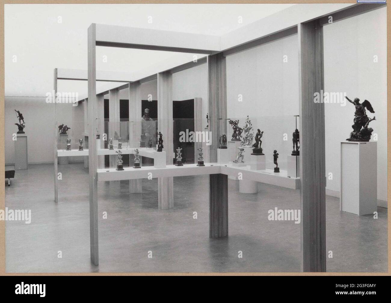 Room with an arrangement of small bronze statues; Masters of the Bronze ...