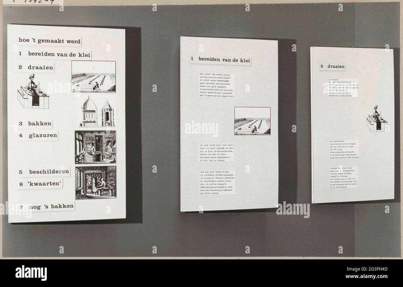 Information center: Panels for the public on which the preparation ...