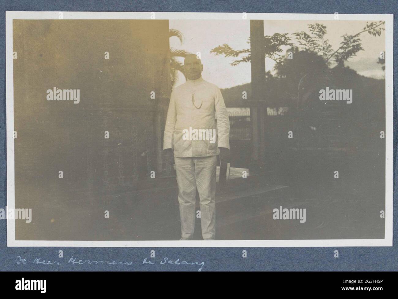 Portrait of a man referred to as "Mr. Herman" for a veranda in Sabang ...