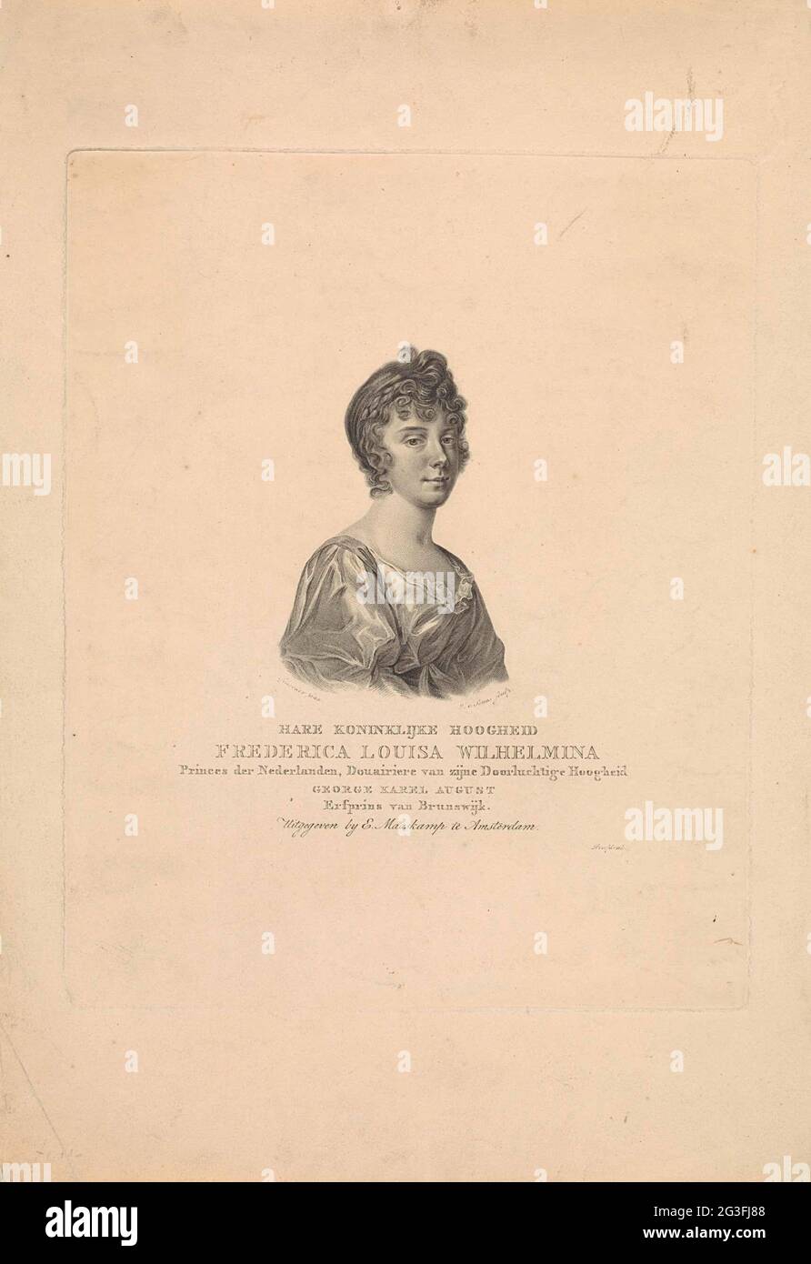 Portrait of Frederica Louisa Wilhelmina (Princess of Oranje-Nassau ...