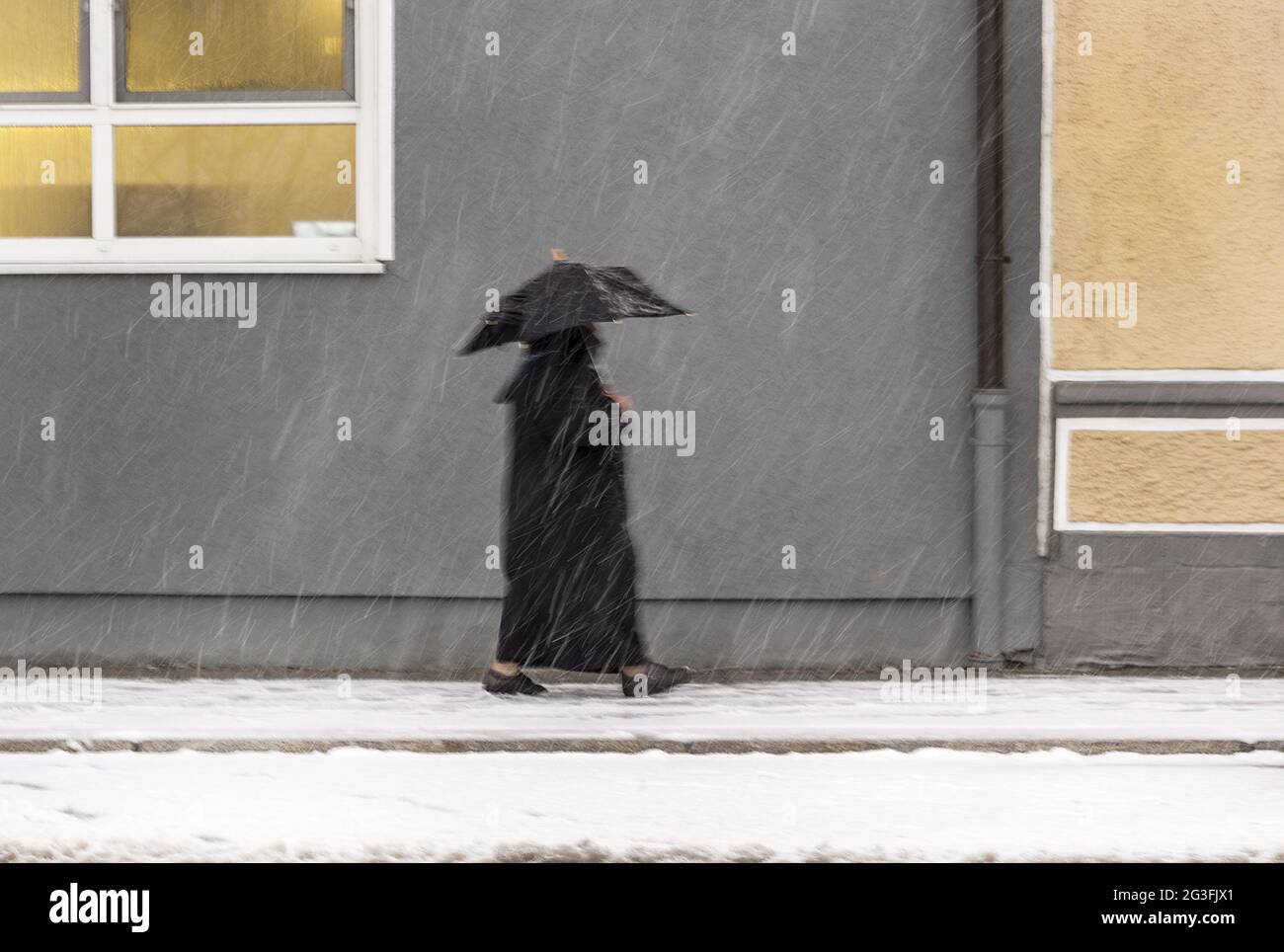 Snow flurry - mummed Stock Photo - Alamy