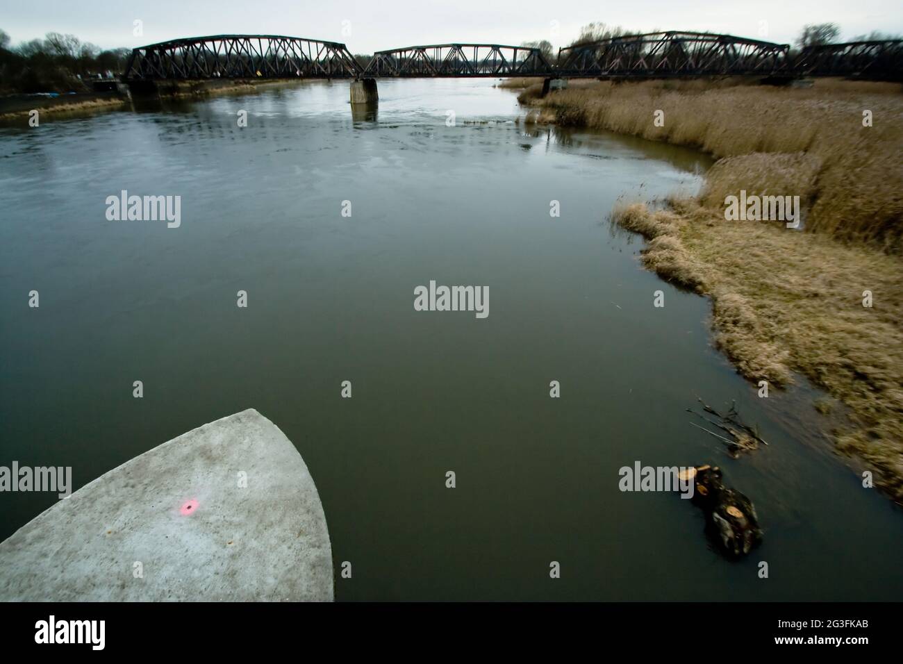 Oder river, bridge Stock Photo - Alamy