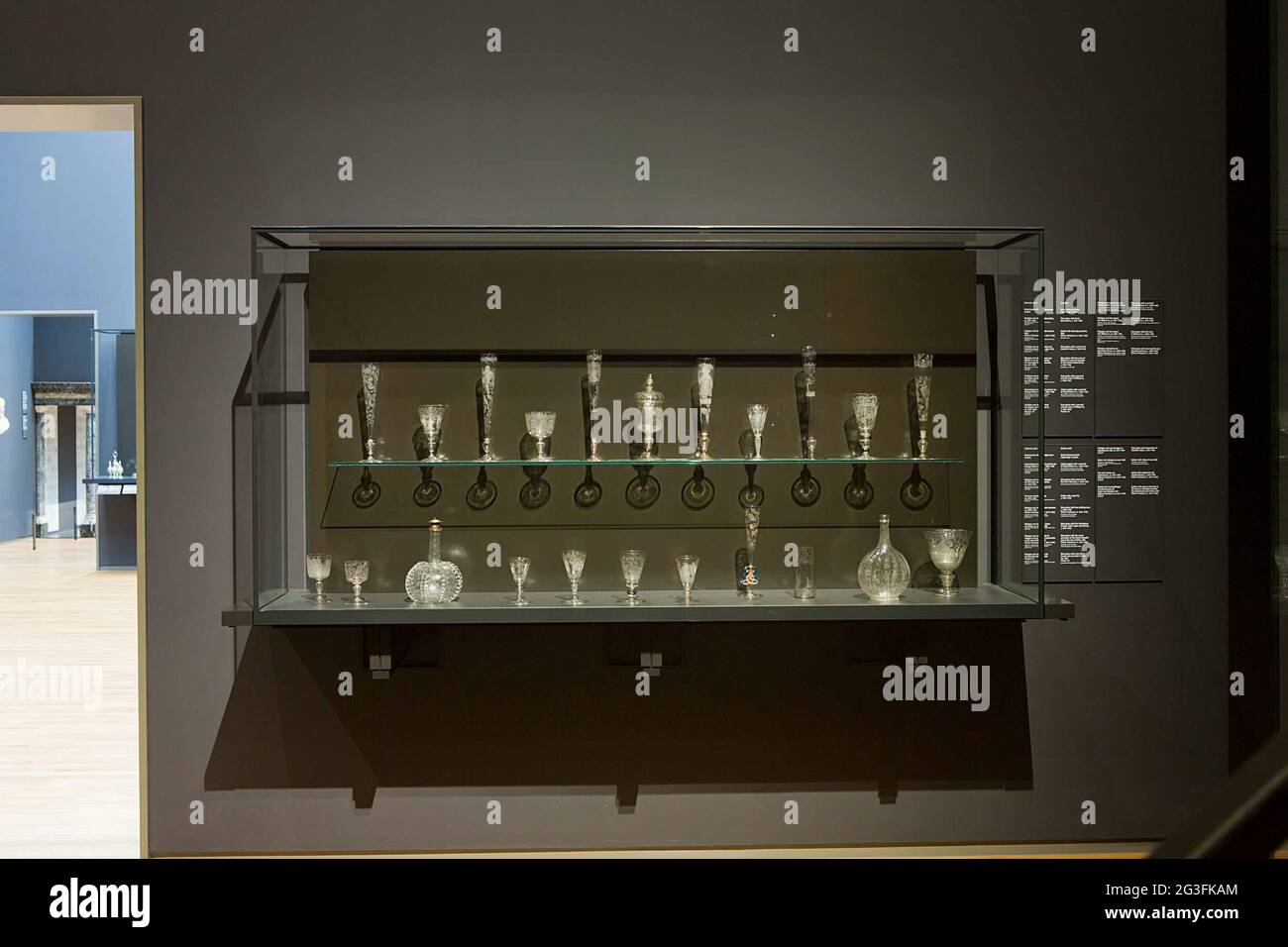 Showcase with glass Stock Photo - Alamy