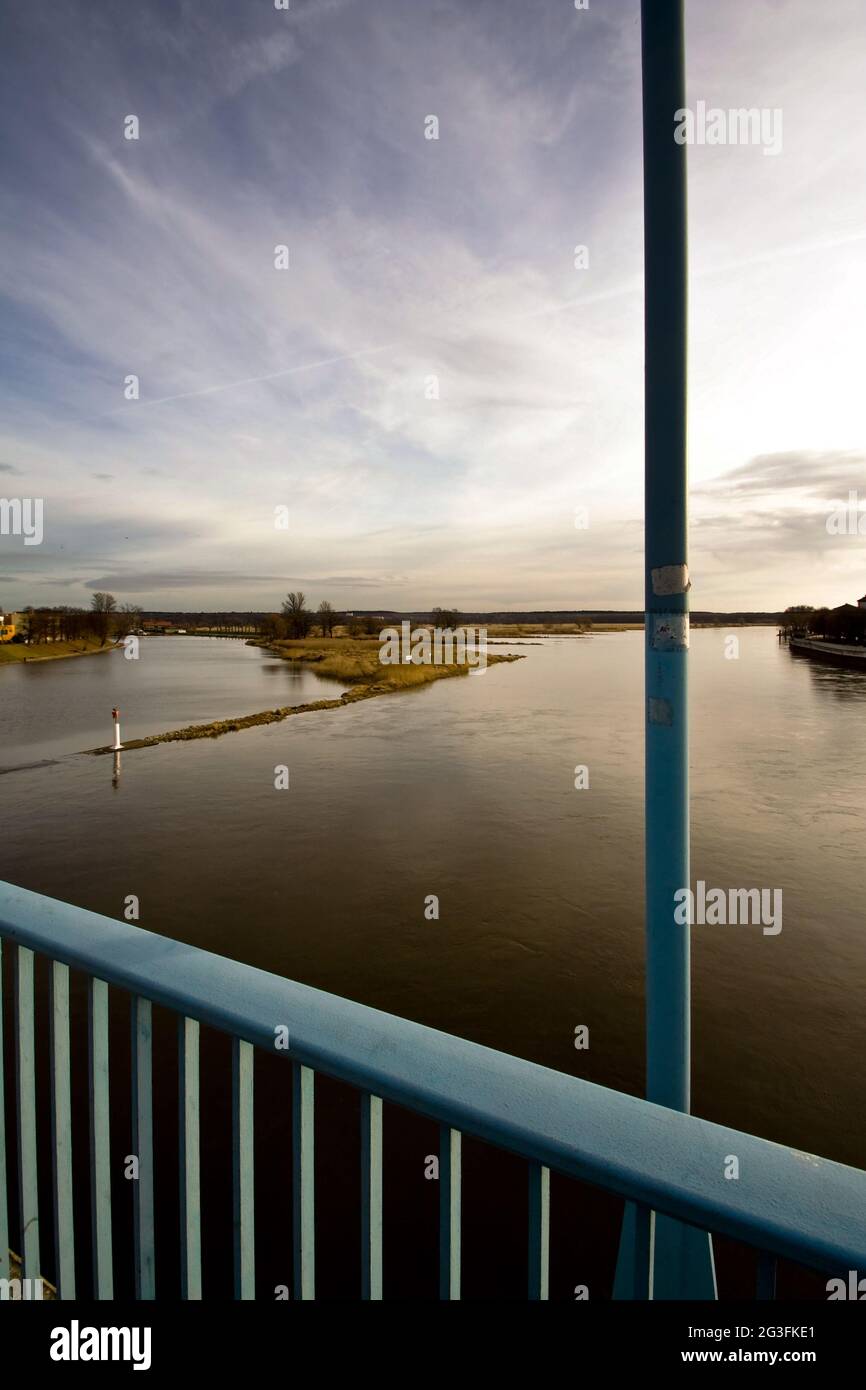 Oder river, bridge Stock Photo - Alamy