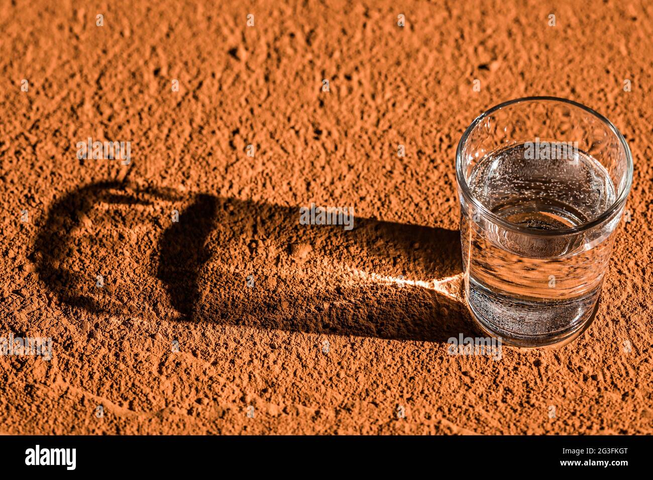 Water on Mars concept. Studio shot Stock Photo - Alamy