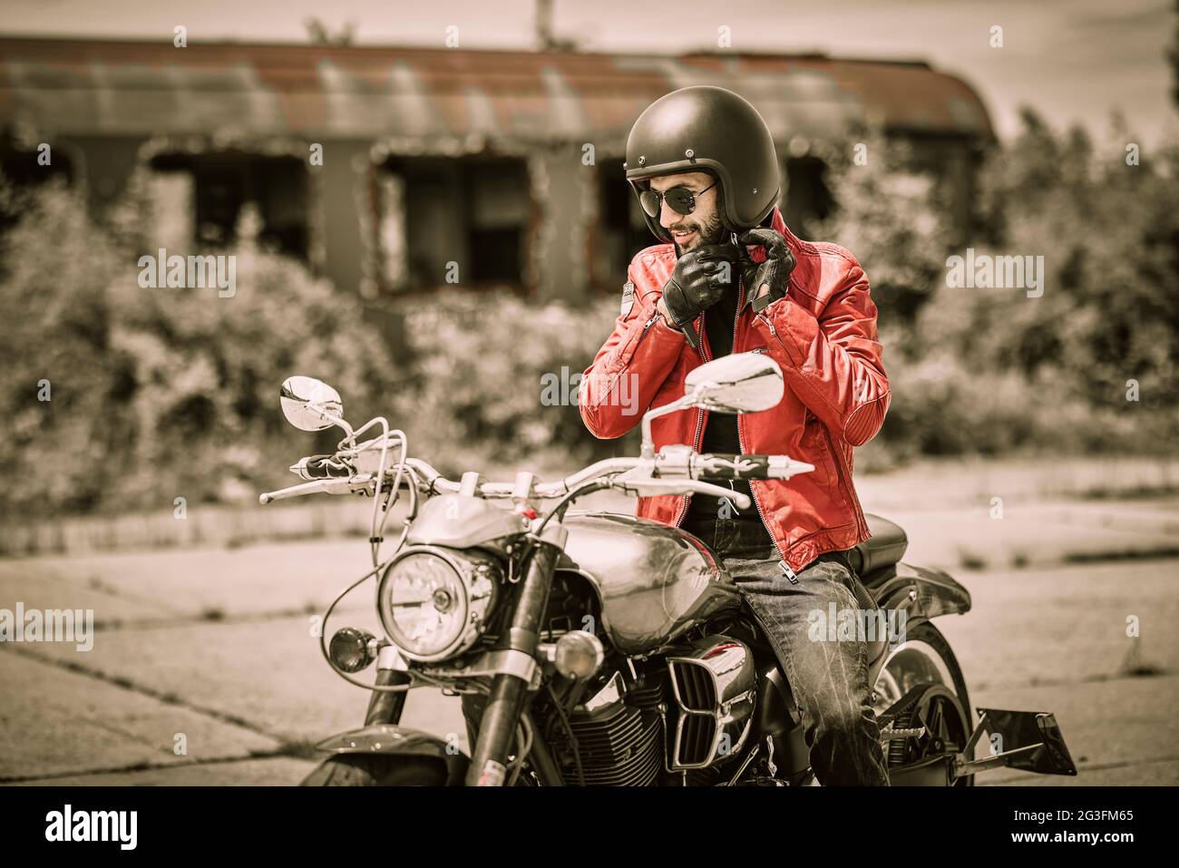 Man standing pose with cycle hi-res stock photography and images - Alamy