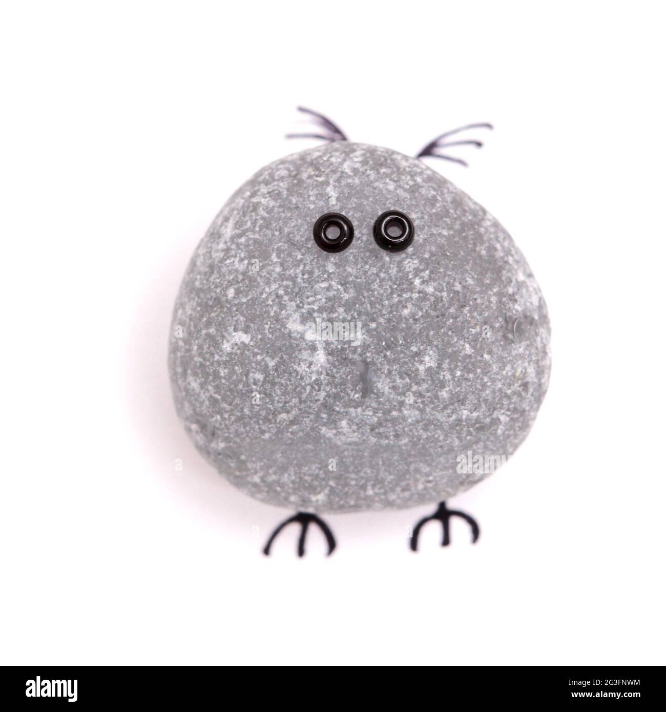 funny little birds made of a piece of seaglass, with sketchily drawn ...