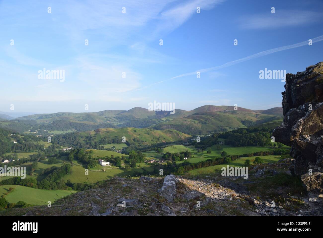 Castell Dinas Bran circa 1260, on the site of a bronze age hillfort ...