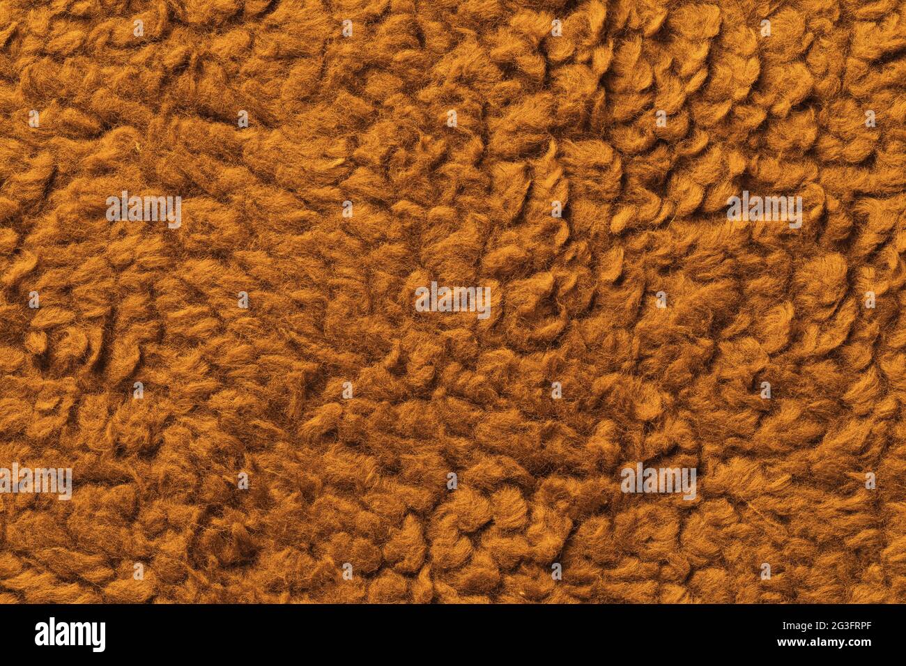 Background of bright brown plush surface, flat cotton texture Stock ...