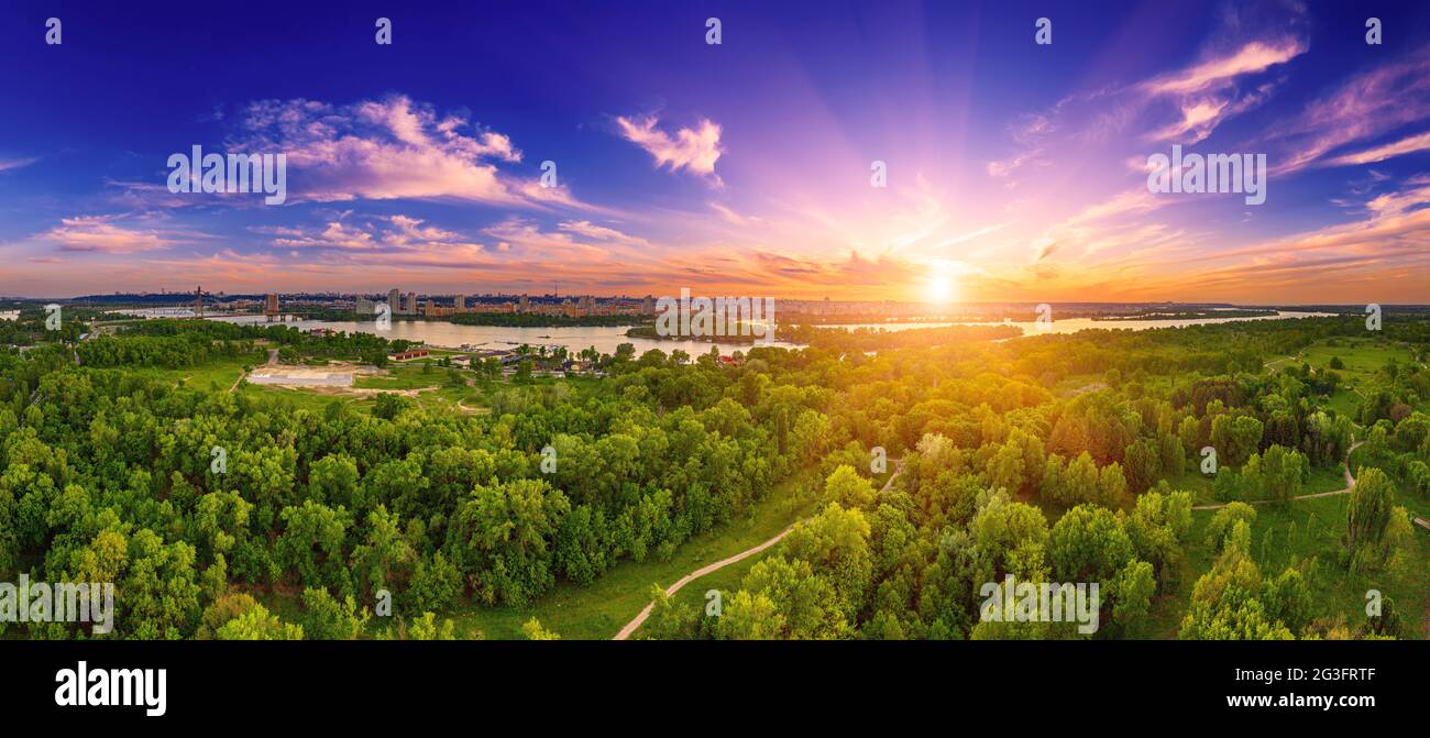 Rural summer sunset Stock Photo - Alamy