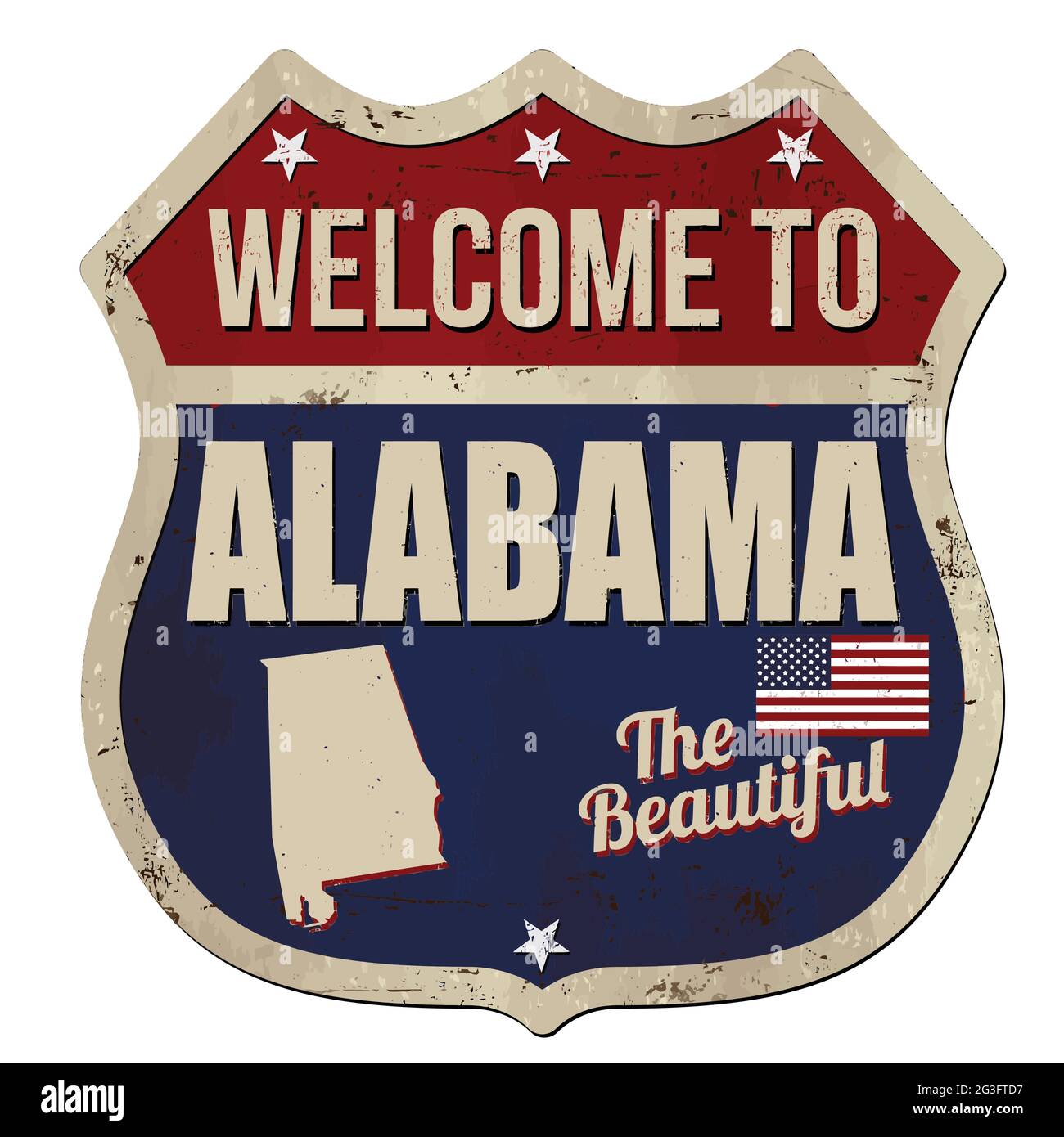Old map of alabama Stock Vector Images - Alamy