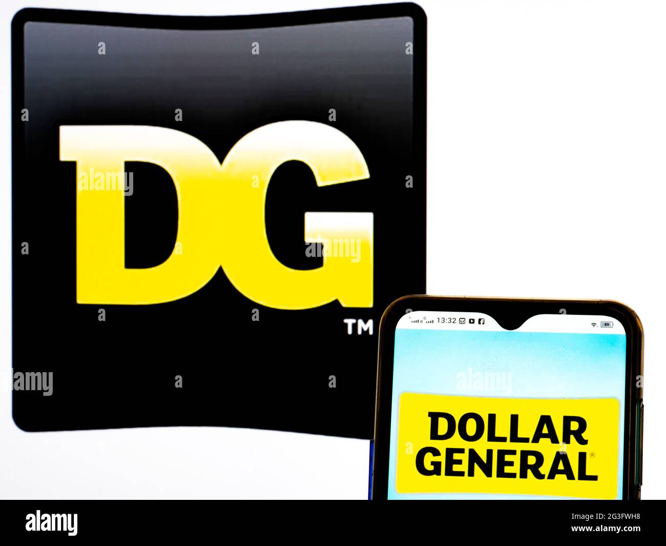 In this photo illustration a Dollar General Corporation logo seen ...