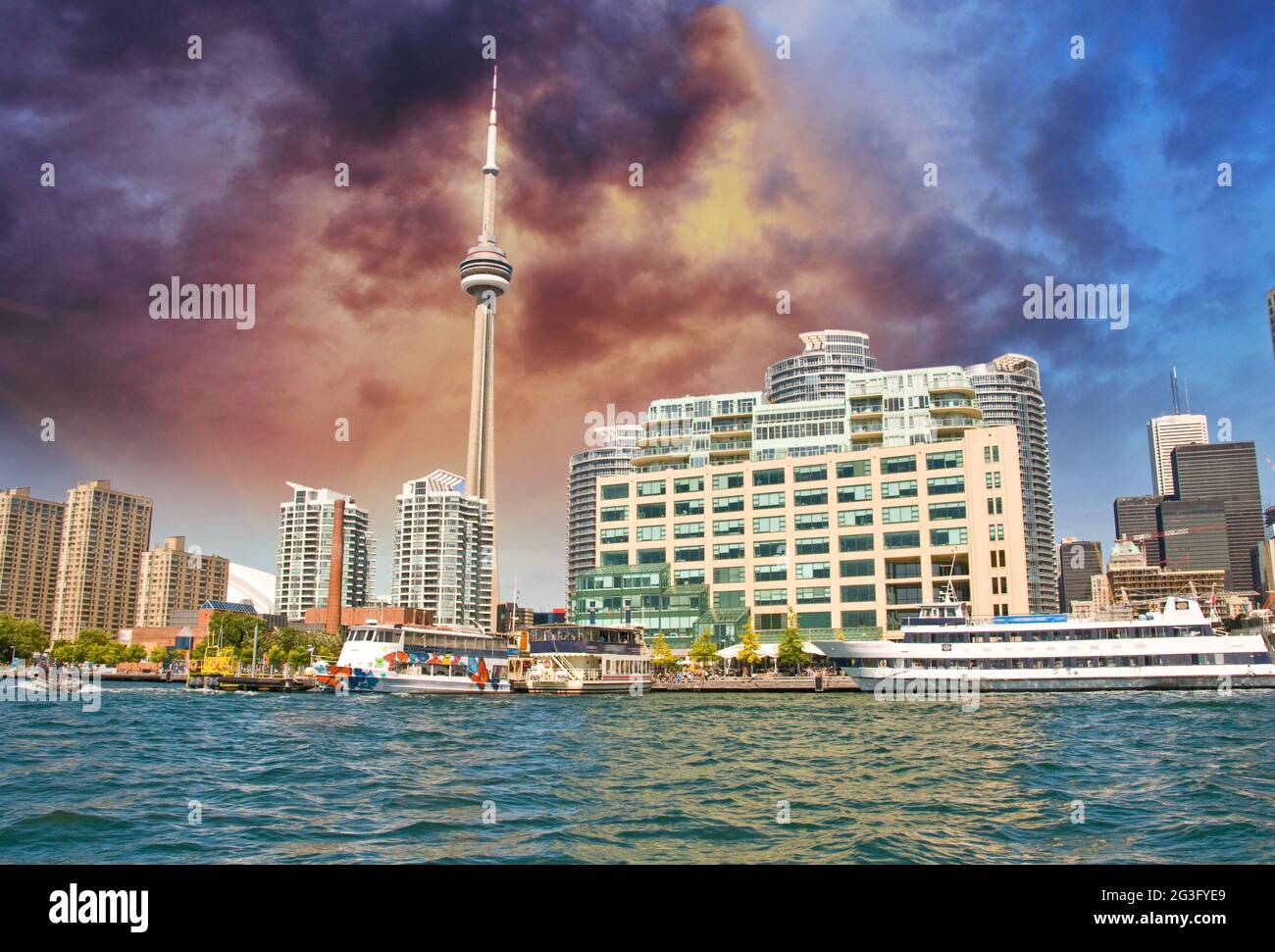 Wonderful Sky Colors over Toronto Skyline Stock Photo - Alamy