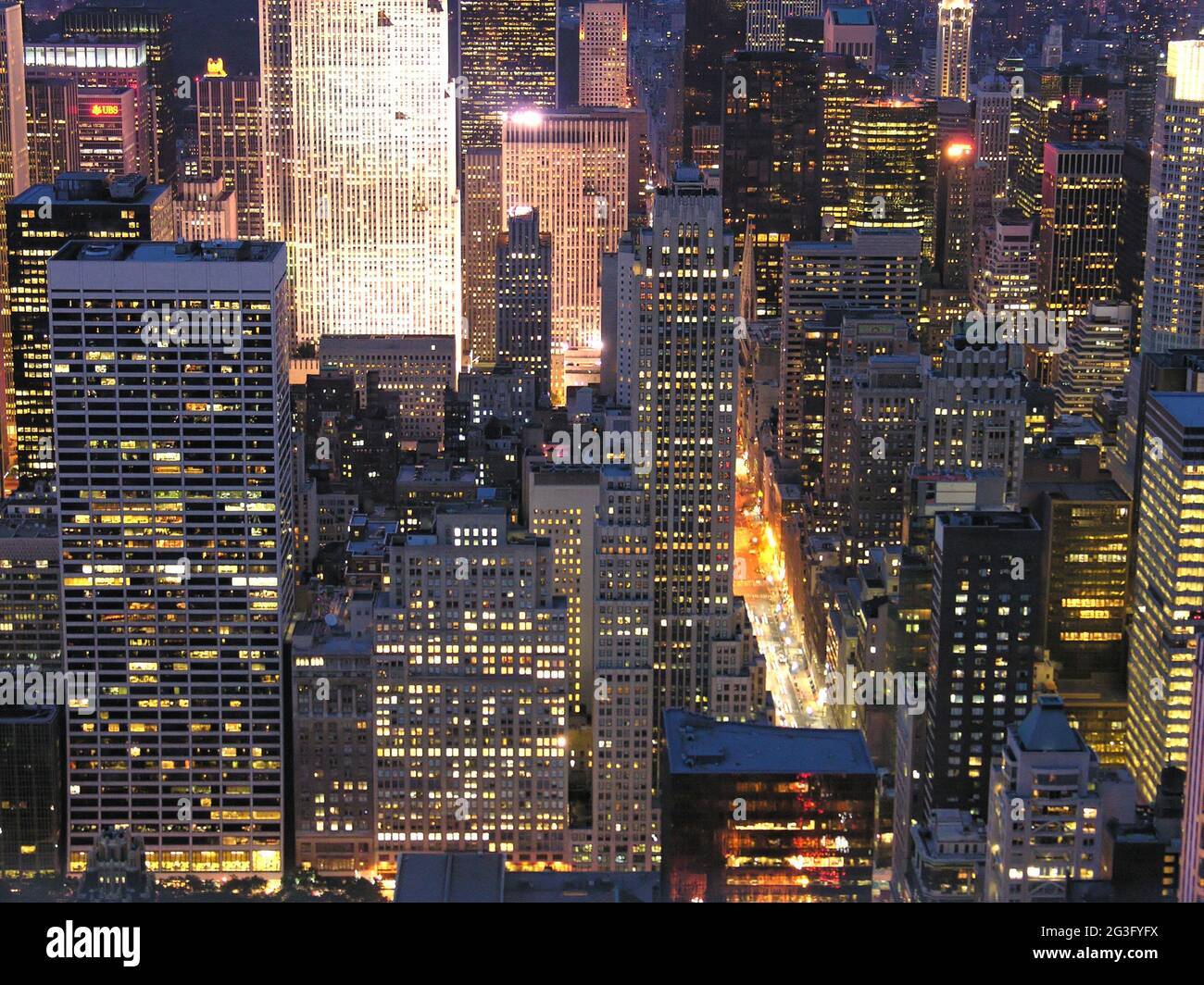 Night View of New York City Stock Photo - Alamy