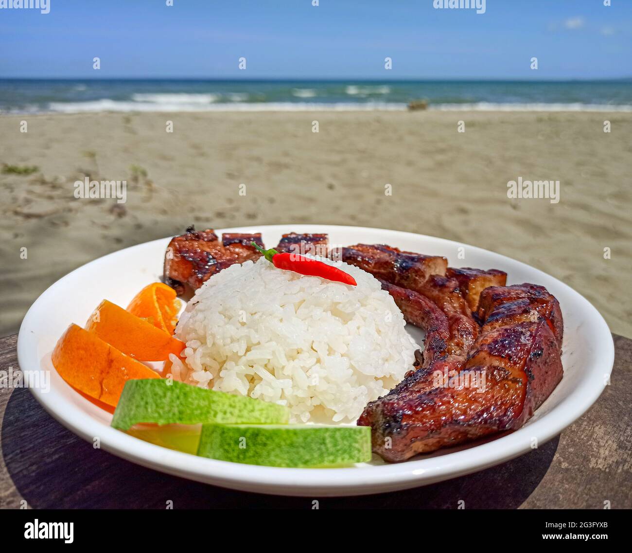 ODIONGAN, PHILIPPINES - May 07, 2021: Delicious Grilled Liempo at the ...