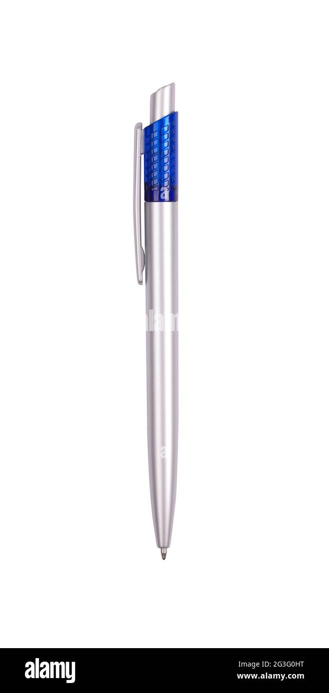 Blue pen isolated on white Stock Photo - Alamy