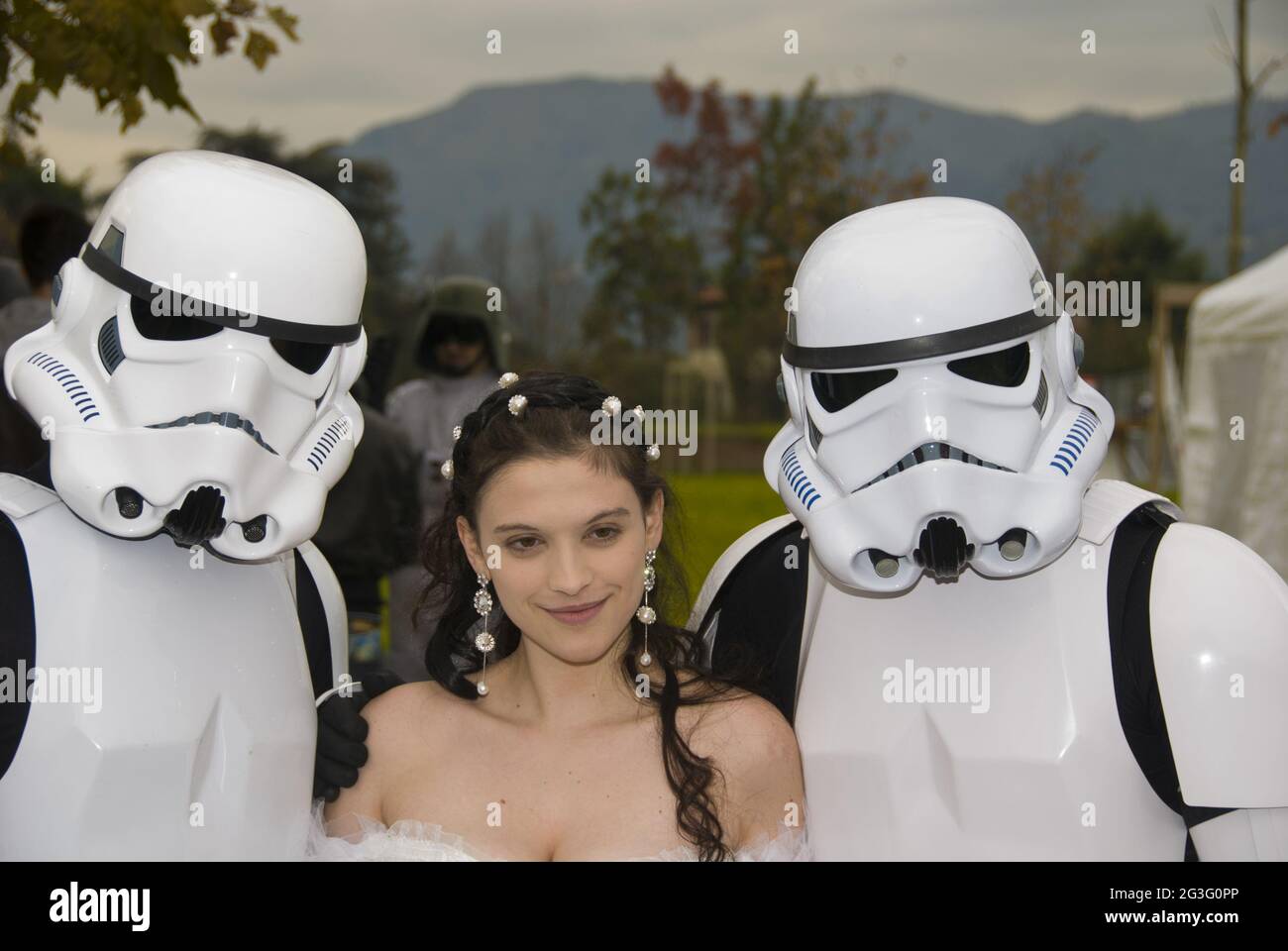 Two Warriors in White Armour and the Princess Stock Photo - Alamy