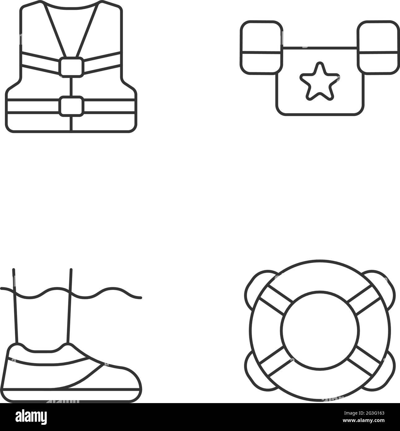 Pool equipment linear icons set Stock Vector Image & Art - Alamy