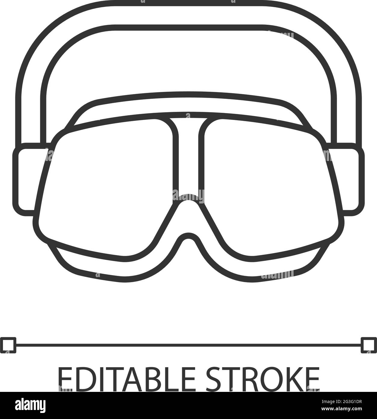 Swimming goggles linear icon Stock Vector Image & Art - Alamy