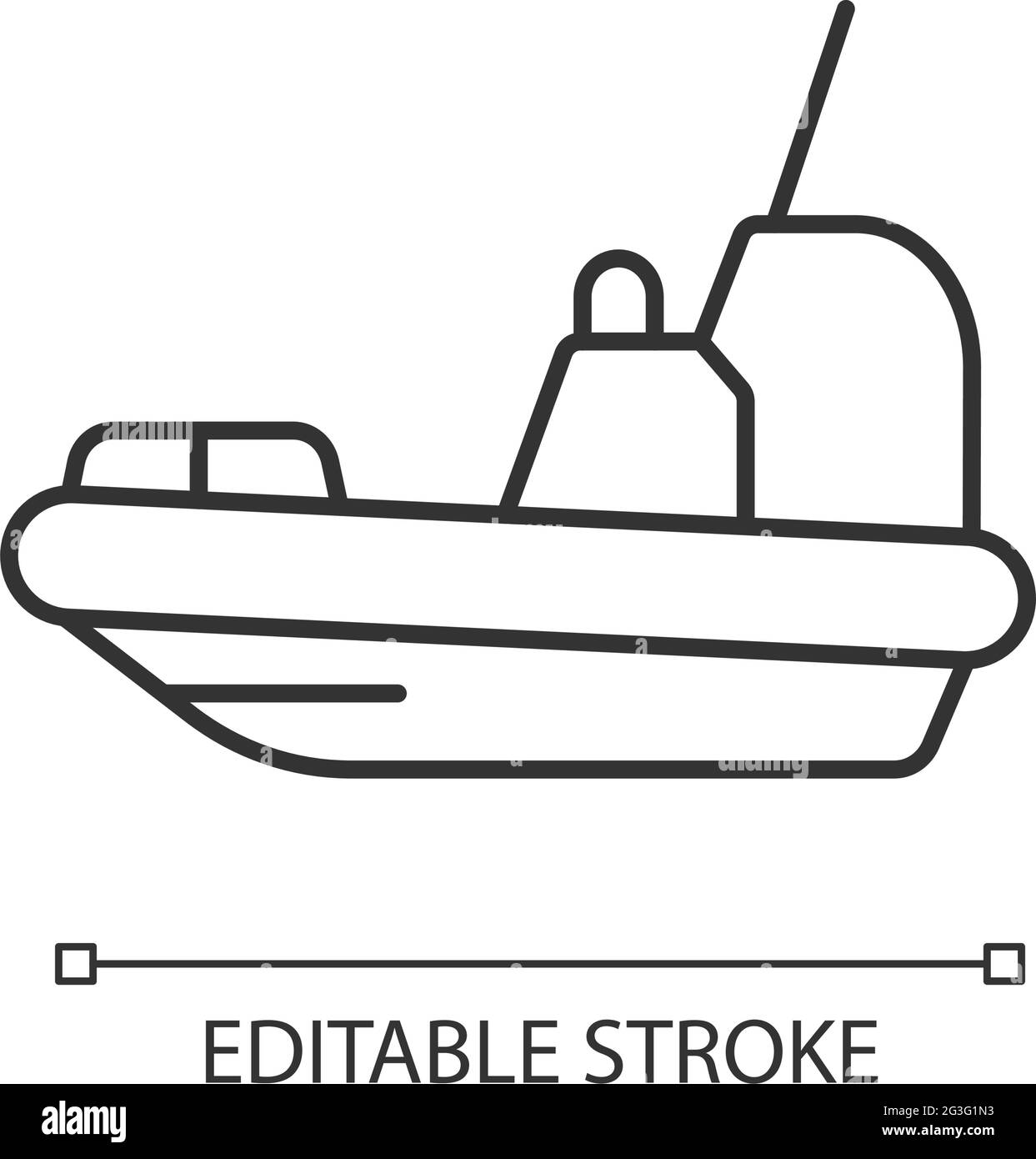 Rescue boat linear icon Stock Vector Image & Art - Alamy