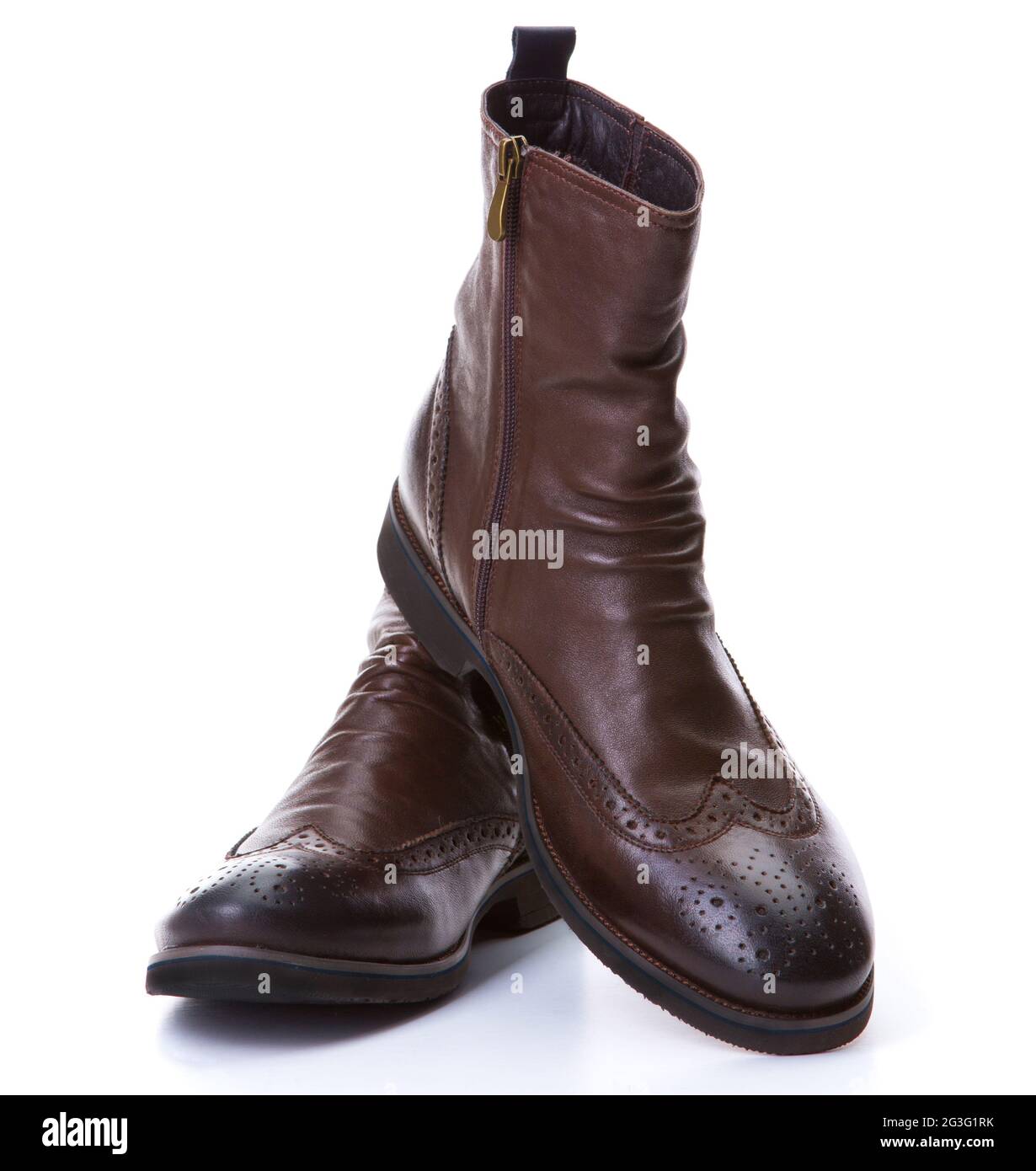 Brown stylish boots Stock Photo - Alamy