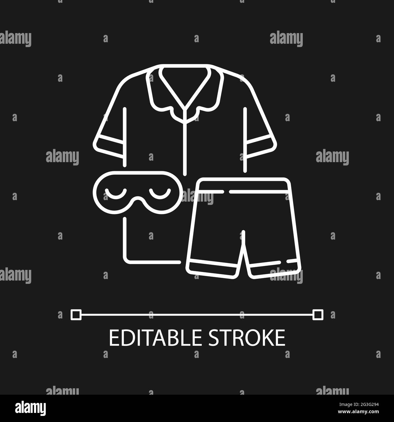 Pajamas white linear icon for dark theme Stock Vector Image & Art - Alamy