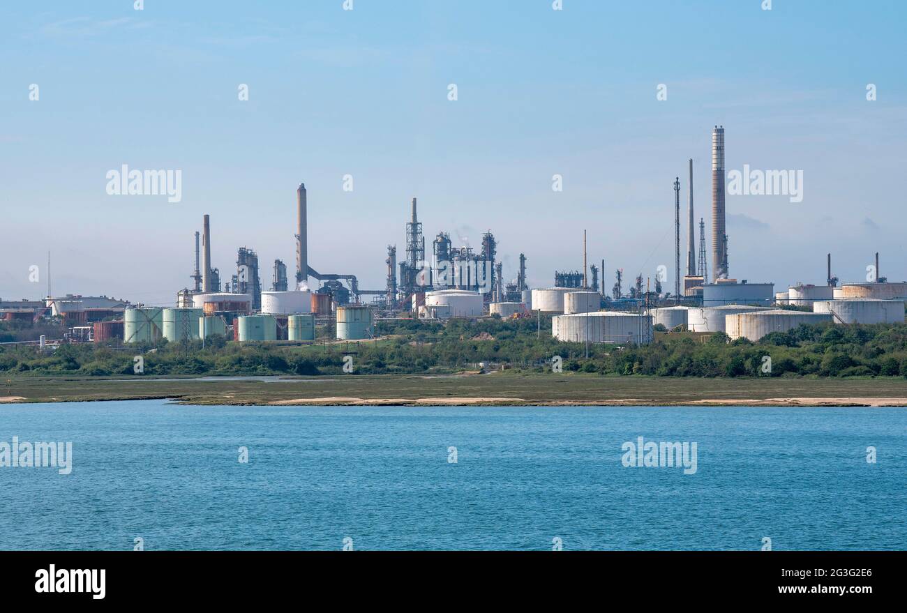 Fawley, Hampshire, England, UK. 2021. Fawley refinery viewed from ...