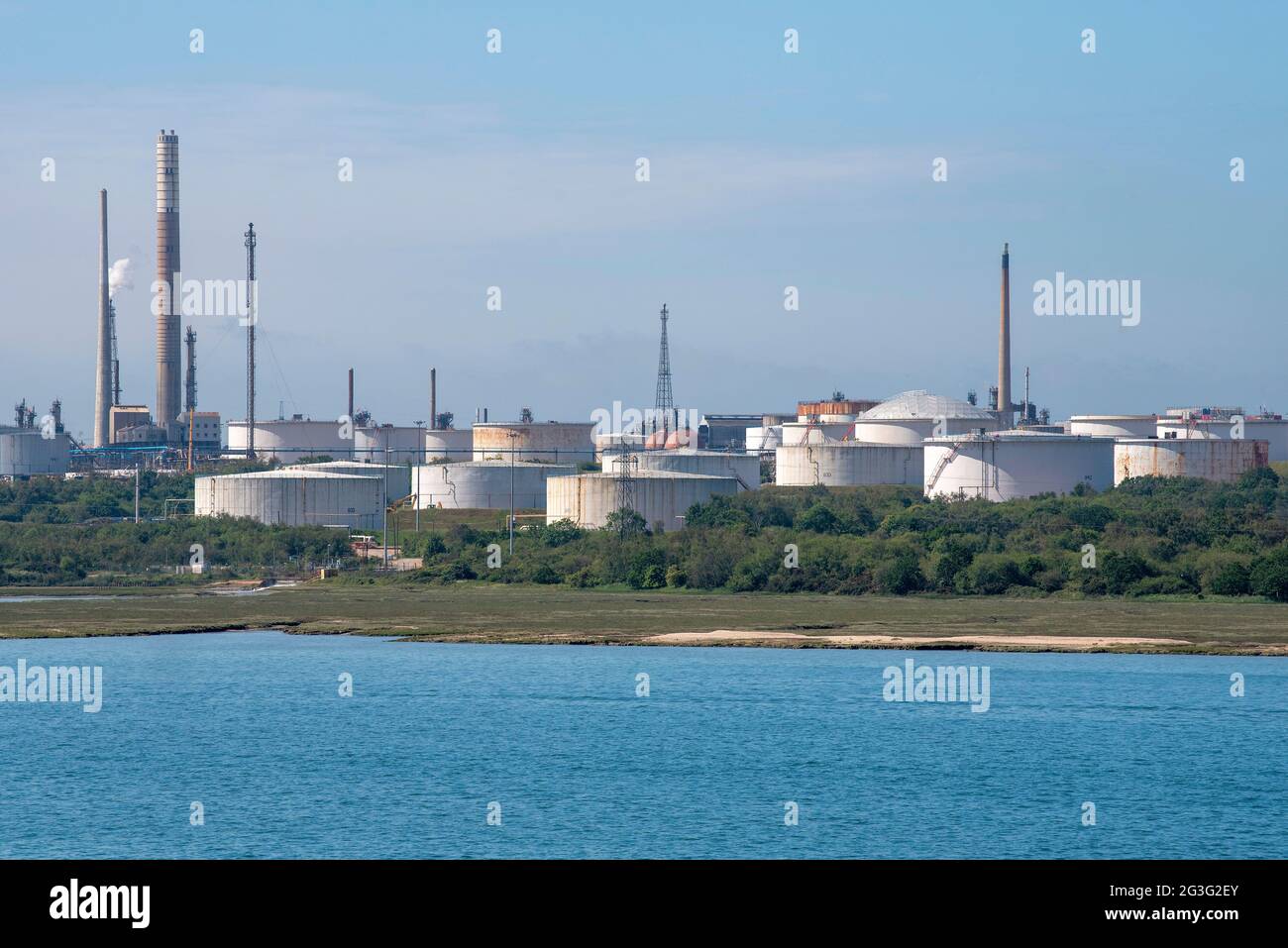 Fawley, Hampshire, England, UK. 2021. Fawley refinery viewed from ...