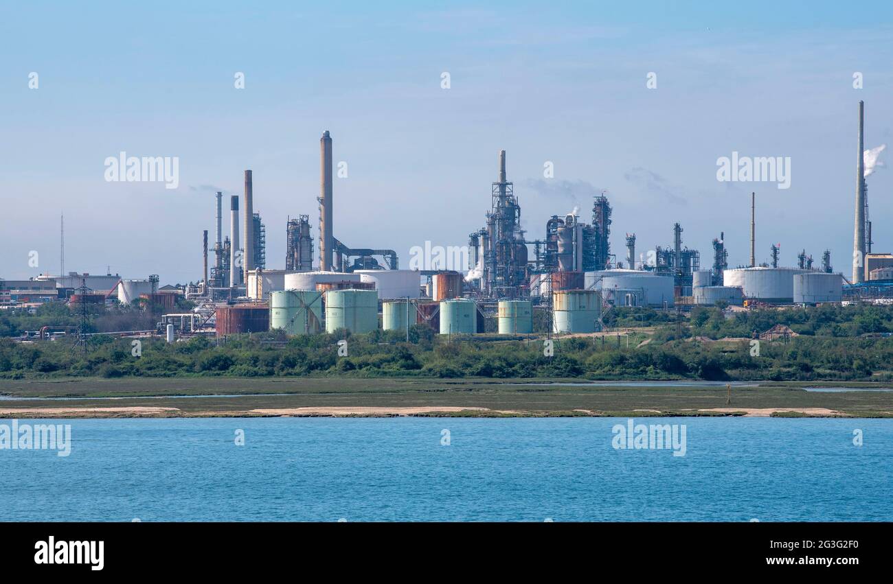 Fawley, Hampshire, England, UK. 2021. Fawley refinery viewed from ...