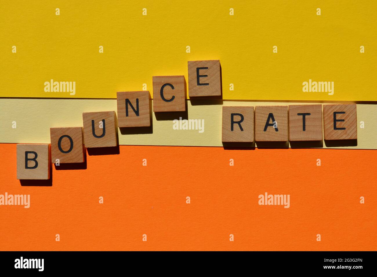 Bounce Rate, words in wooden alphabet letters Stock Photo - Alamy