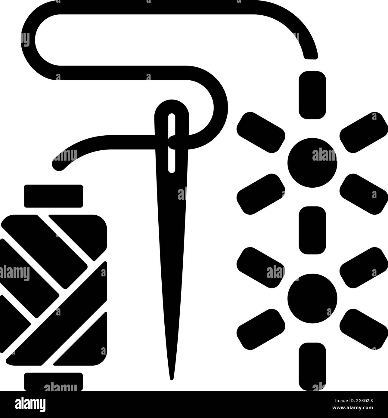 Beadwork black glyph icon Stock Vector Image & Art - Alamy