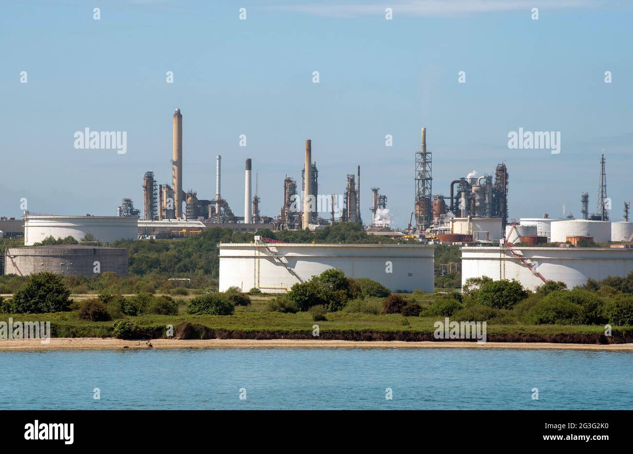 Fawley, Hampshire, England, UK. 2021. Fawley refinery viewed from ...