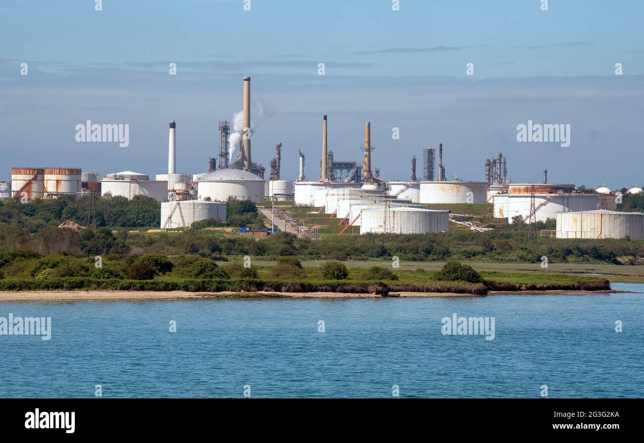 Fawley, Hampshire, England, UK. 2021. Fawley refinery viewed from ...