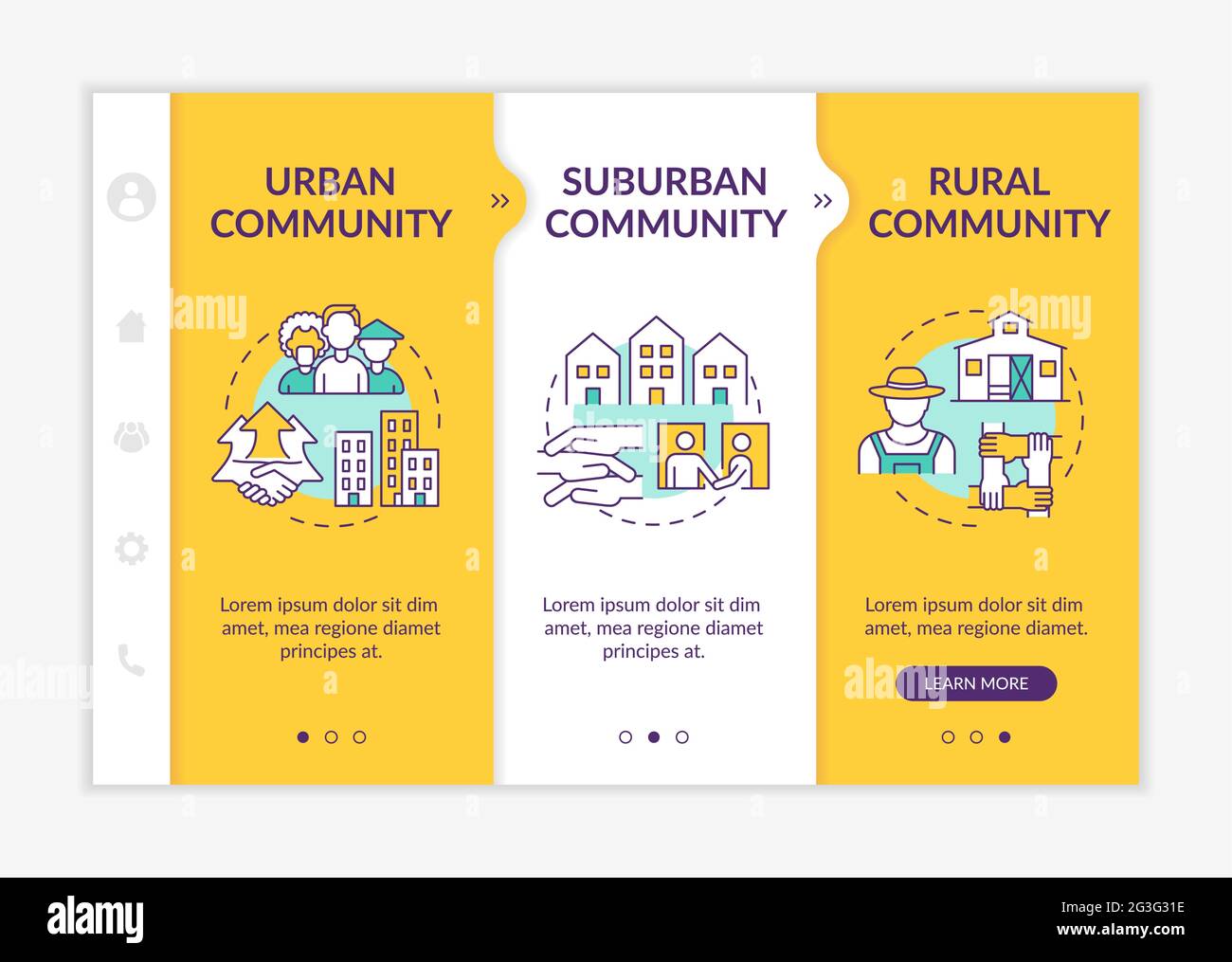 Social units types onboarding vector template Stock Vector Image & Art ...