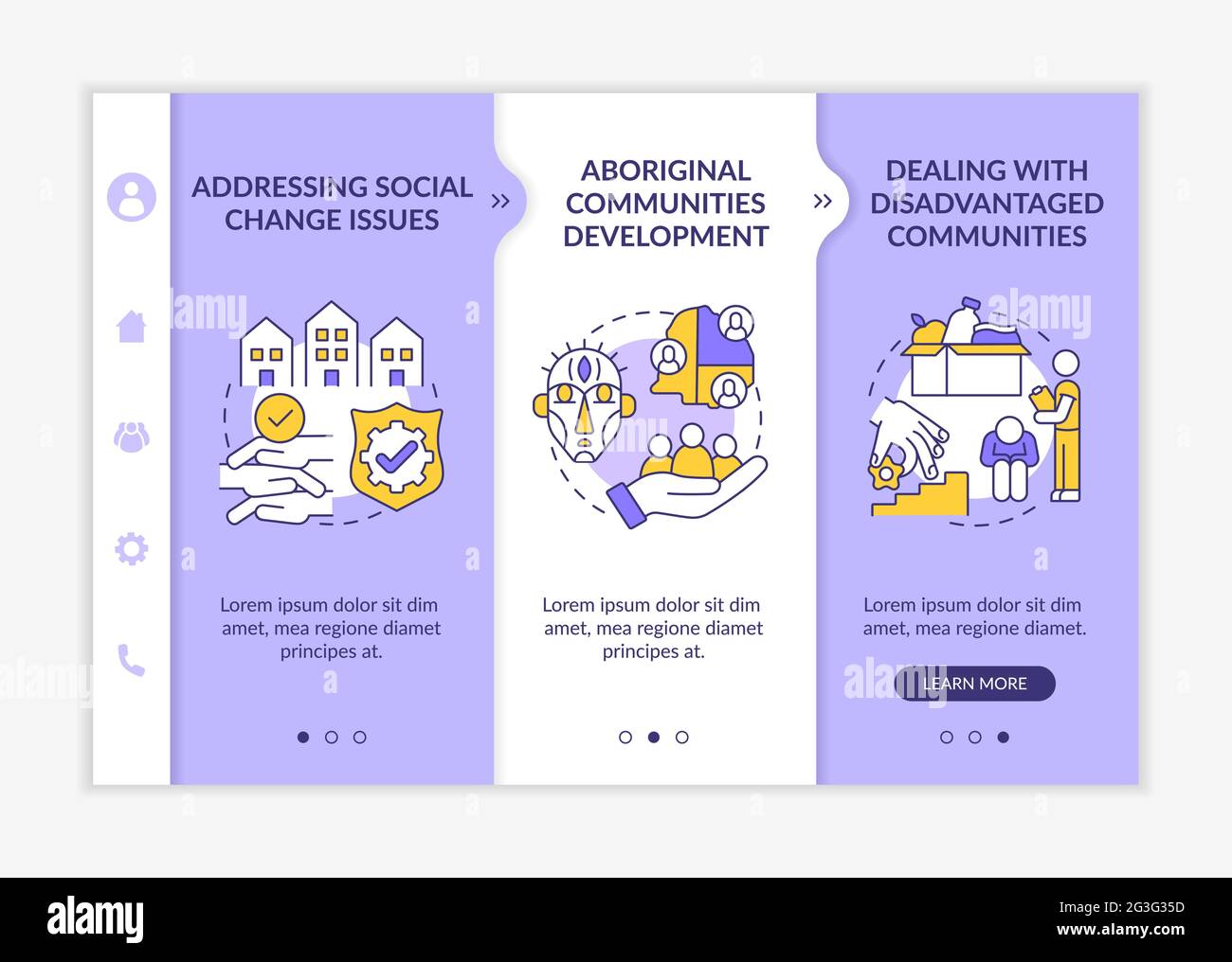 Social unit development targets onboarding vector template Stock Vector ...