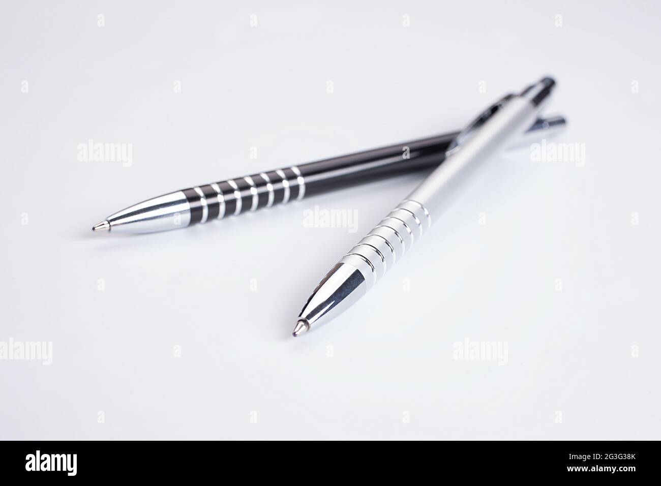 Set of colored pens on table Stock Photo - Alamy