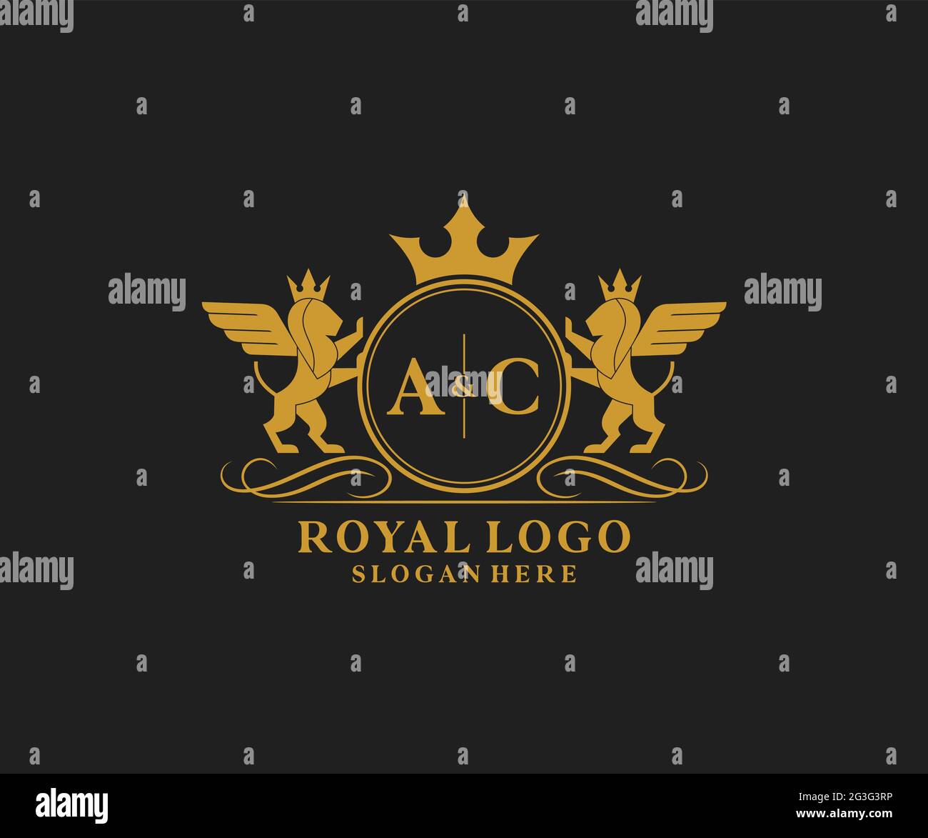 Luxury ac logo Stock Vector Images - Alamy