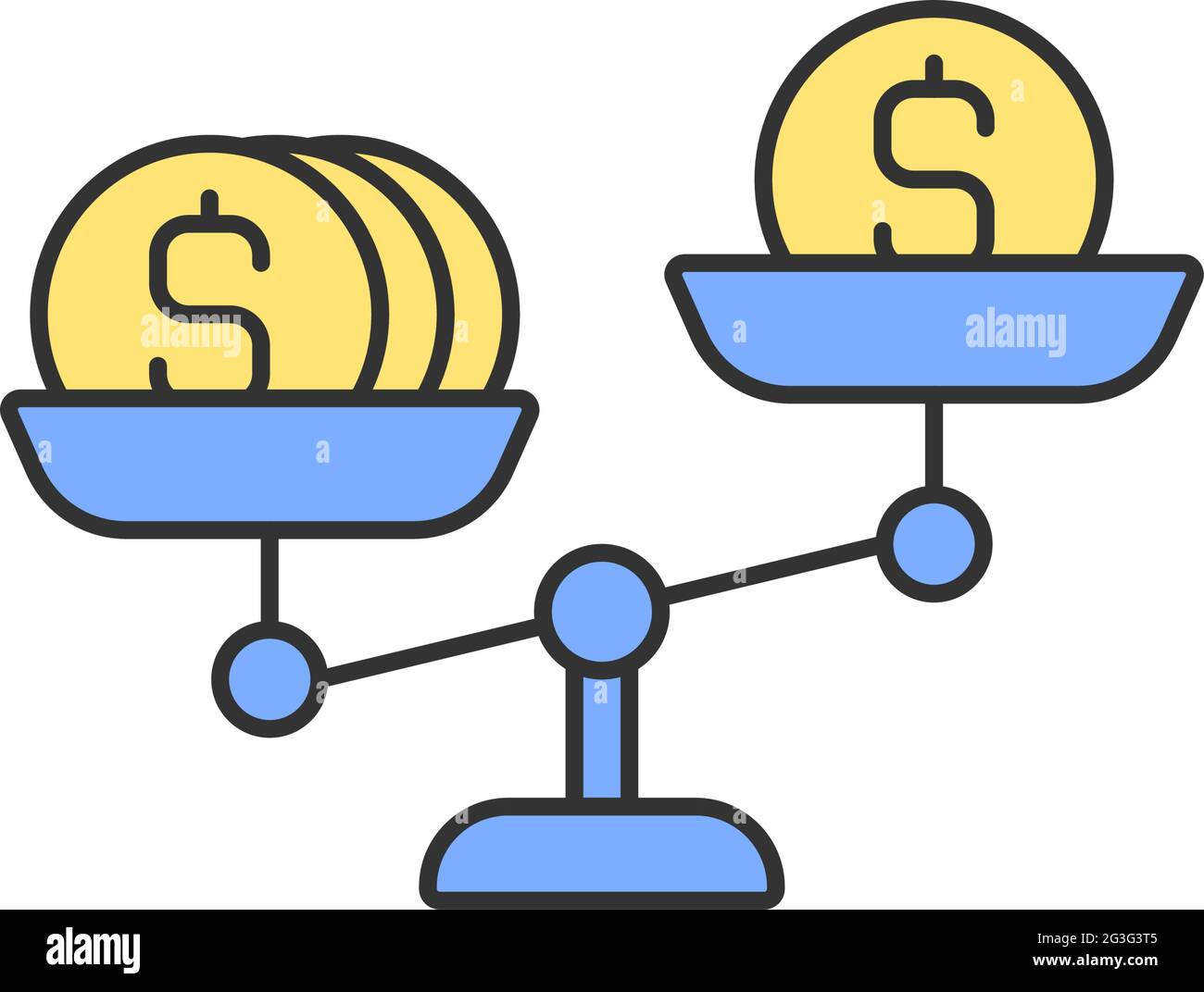 Money scales RGB color icon Stock Vector Image & Art - Alamy