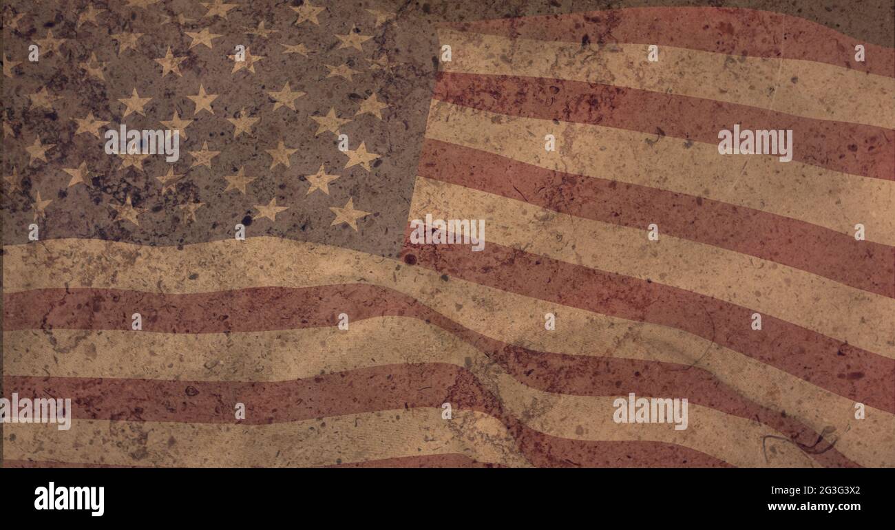 Distressed old american flag hi-res stock photography and images - Alamy