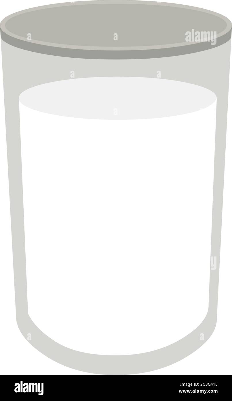 Vector emoticon illustration of a glass of milk Stock Vector Image ...