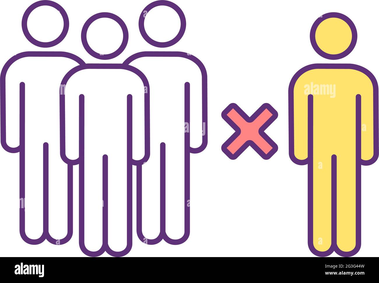 Ethnicity segregation in modern society RGB color icon Stock Vector ...