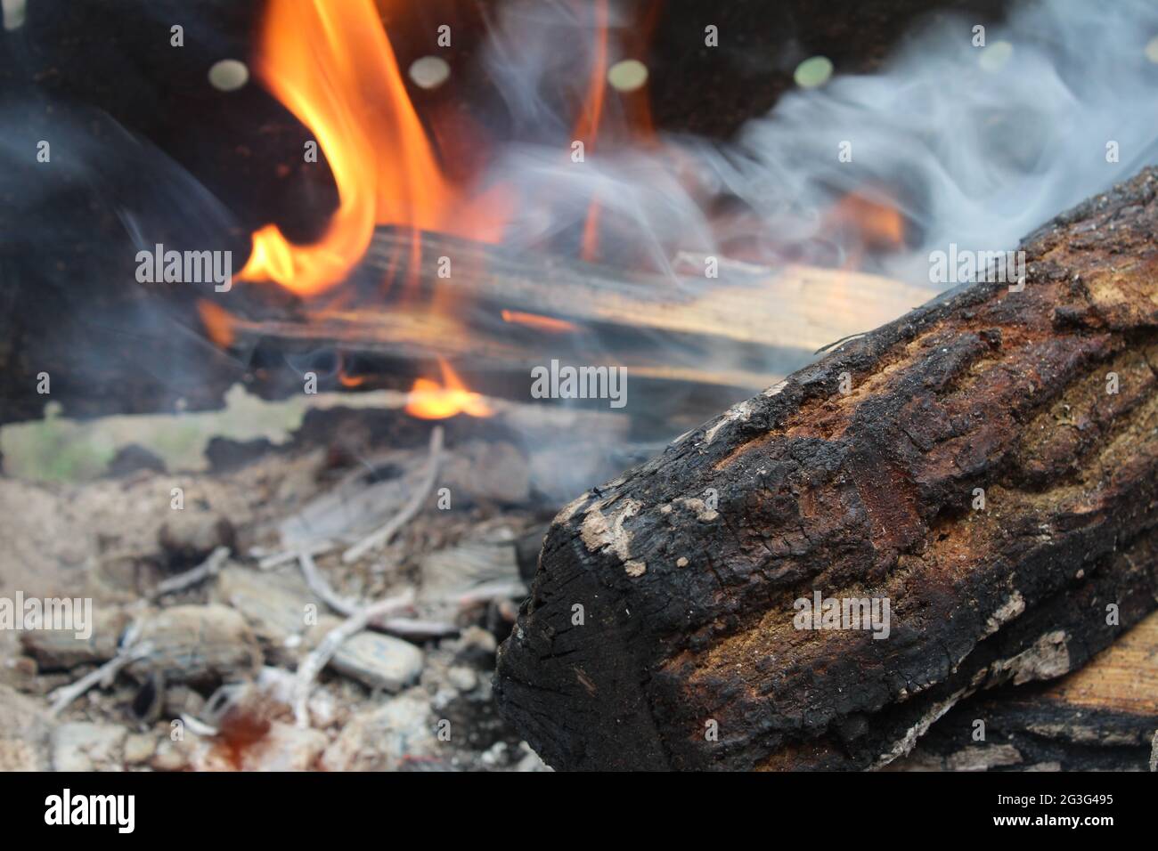 Burning Wood Smoke