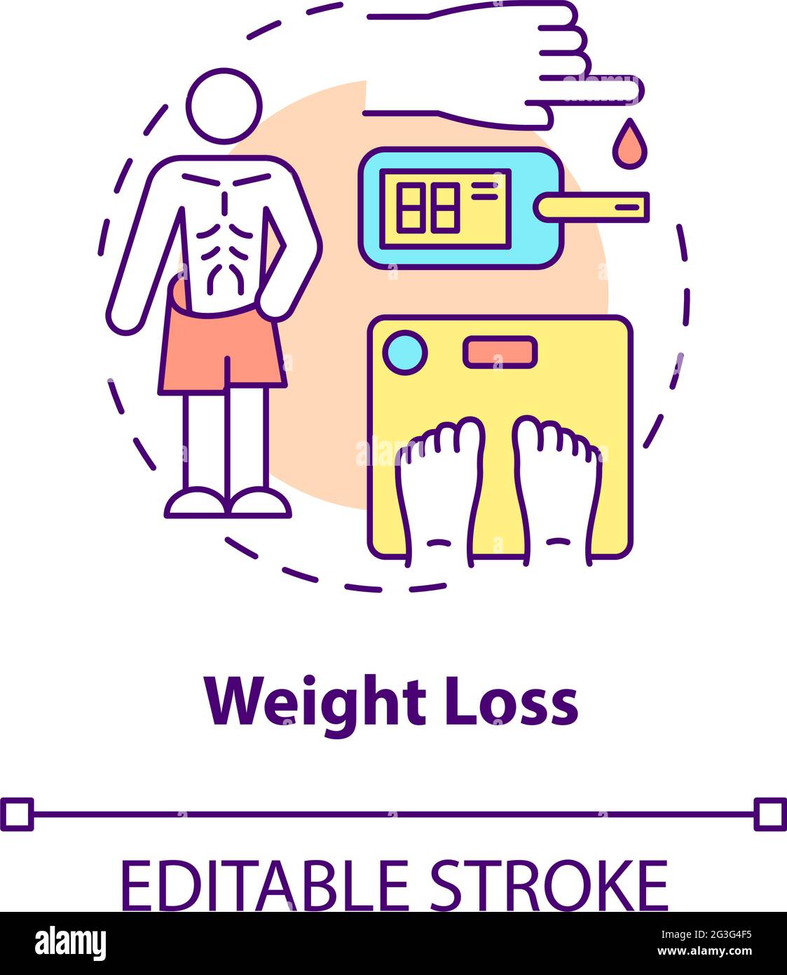 Weight loss concept icon Stock Vector Image & Art - Alamy