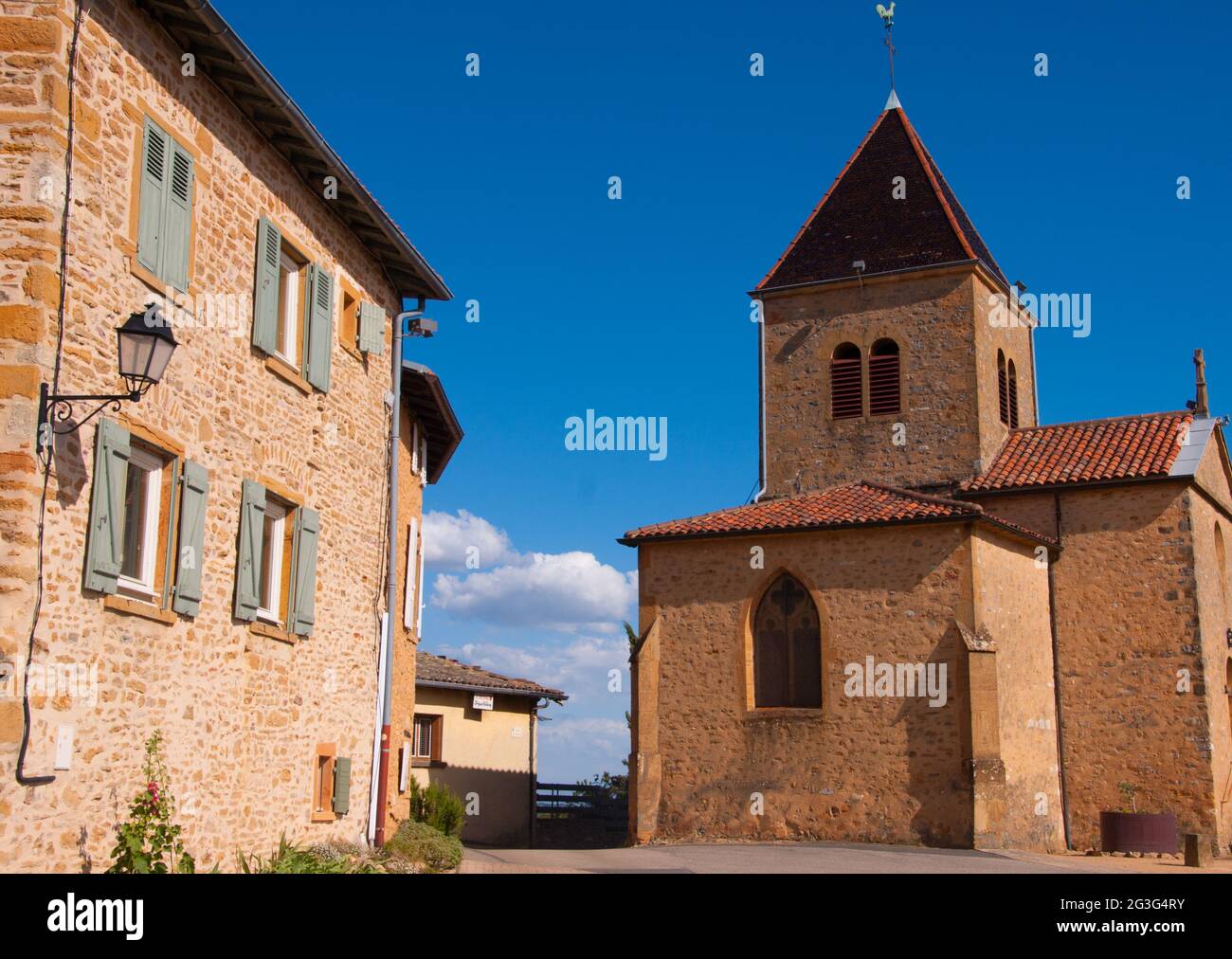 Beaujolais gilded stone Stock Photo - Alamy