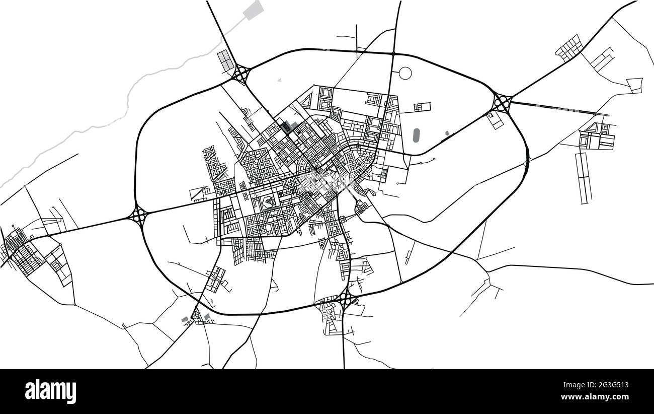 Urban vector city map of Ar Rass, Saudi Arabia, Middle East Stock ...