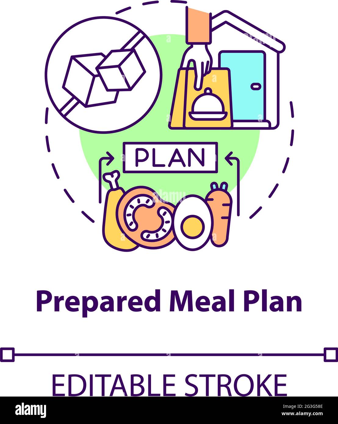 Prepared meal plan concept icon Stock Vector Image & Art - Alamy