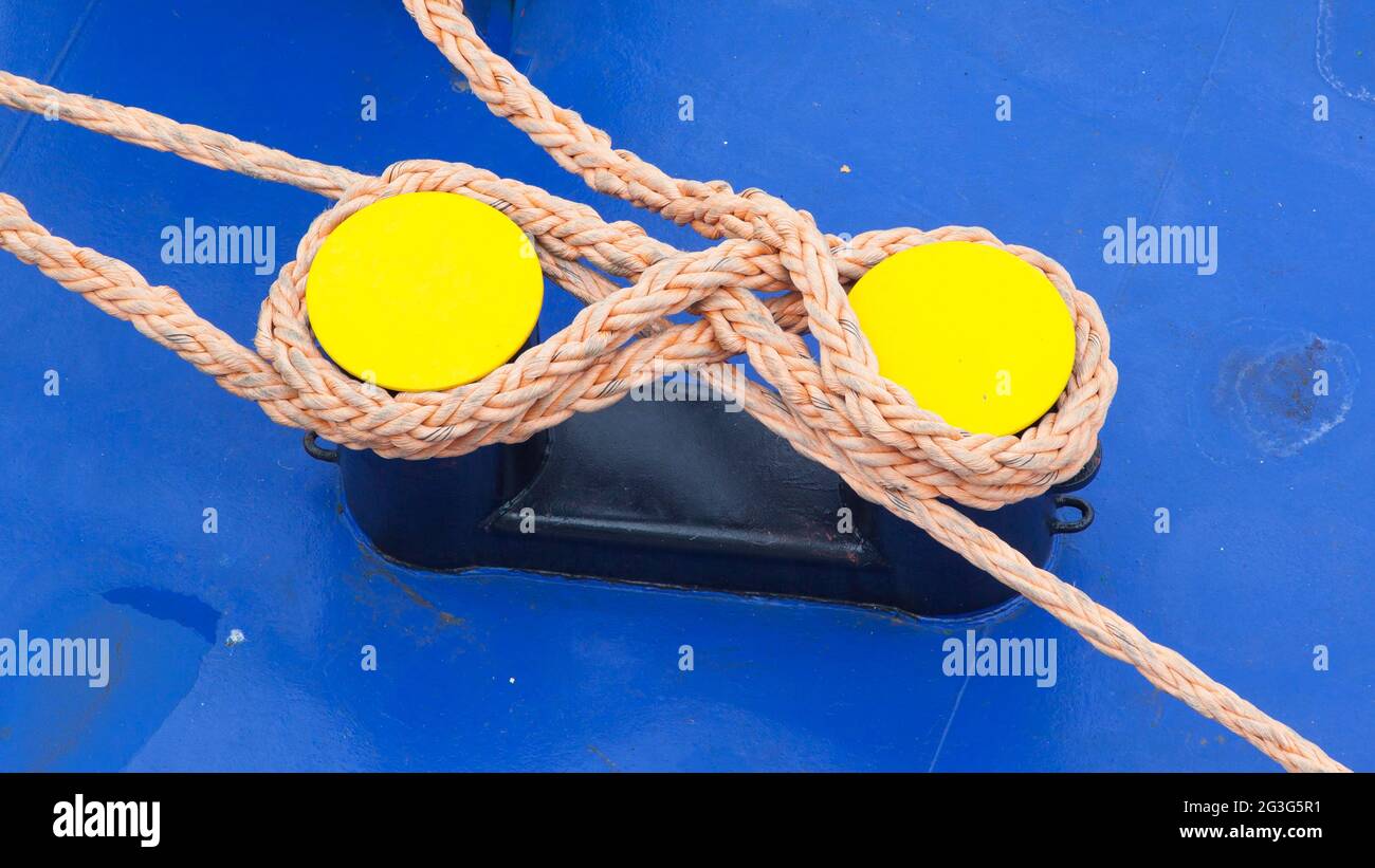 Orange mooring bollard hi-res stock photography and images - Alamy