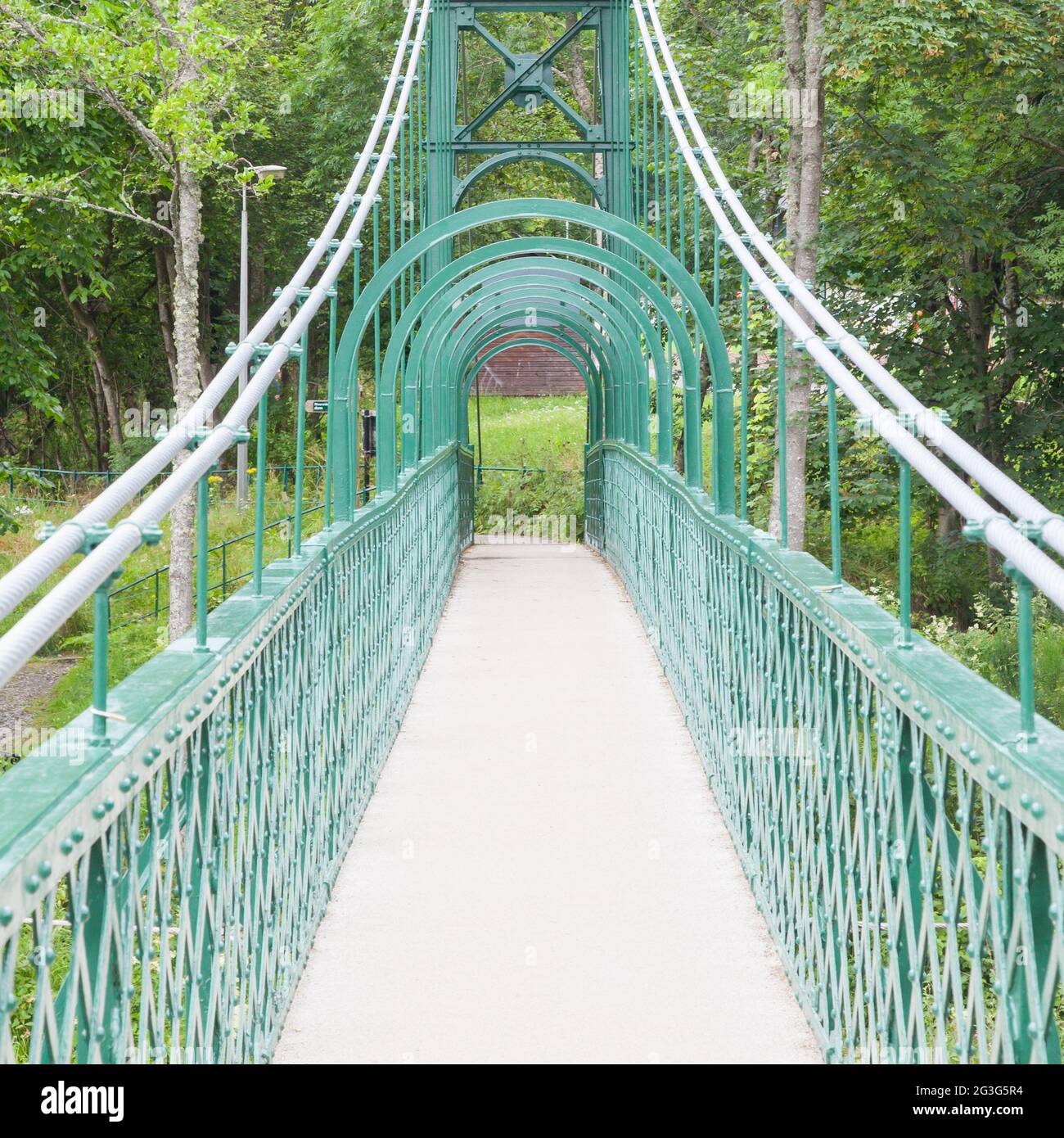 Old green bridge Stock Photo - Alamy