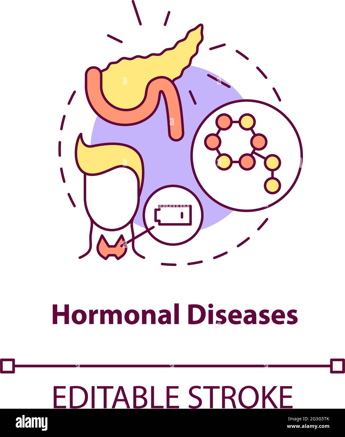 Hormonal diseases concept icon Stock Vector Image & Art - Alamy